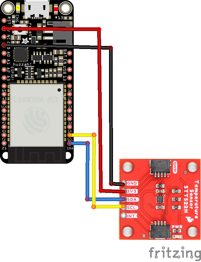 Connecting A Stts22h Temperature Sensor To An Esp32 Example Esp32 3018